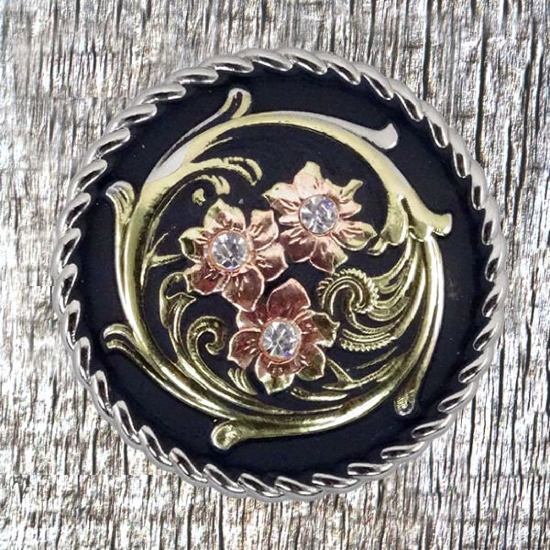 Austin Floral 1-1/4 Inch Concho - Etsy