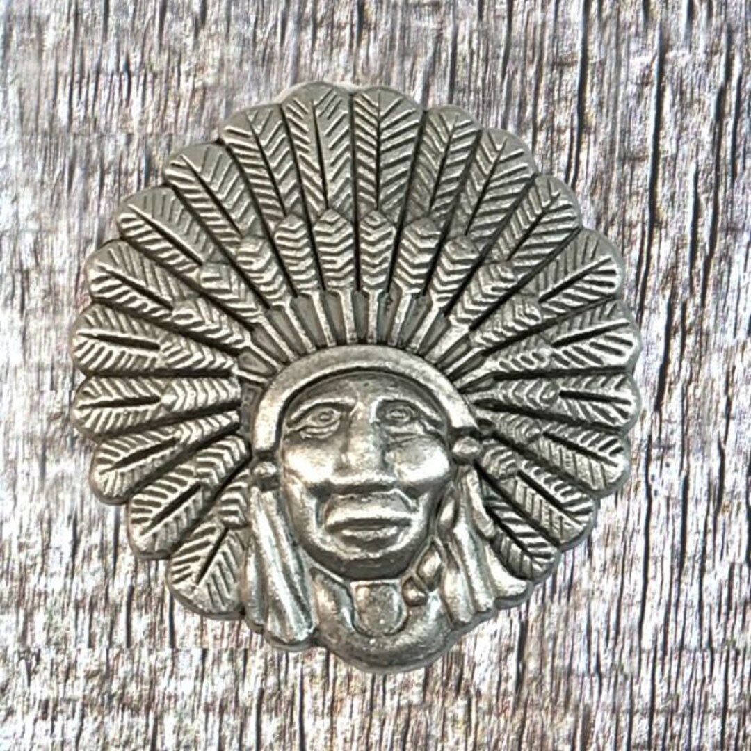 Indian Chief Concho Silver Finish 2" - Etsy