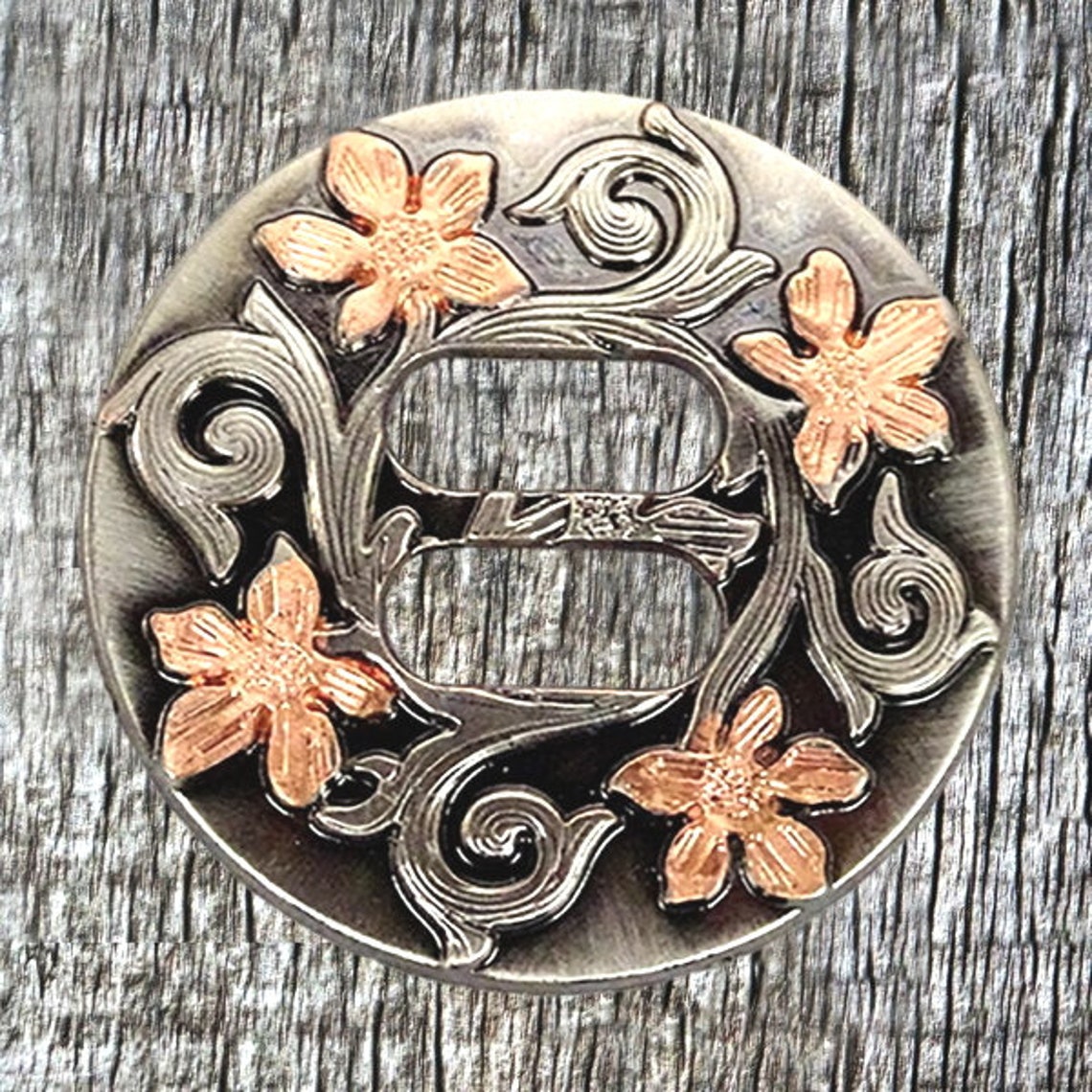 Wildflower 1-1/2 Inch Slotted Concho - Etsy