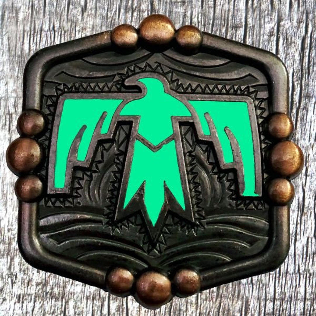 Thunderbird Turquoise Concho 2 Inch - Etsy