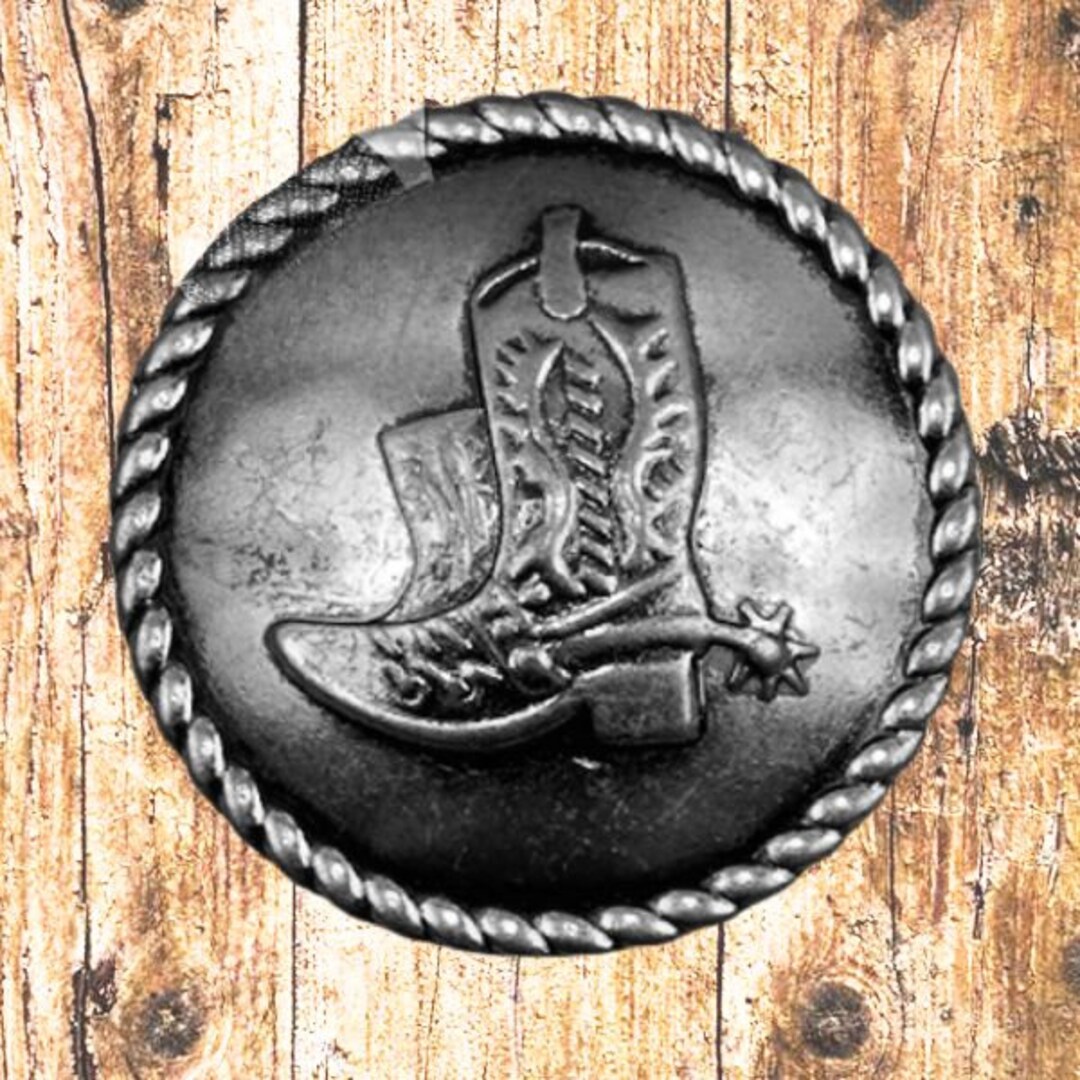 Cowboy Western Boot Old Silver Cabinet Knobs - Etsy
