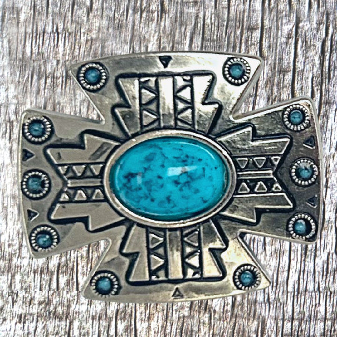 Santa Cruz 1-1/2 Inch Turquoise Concho - Etsy