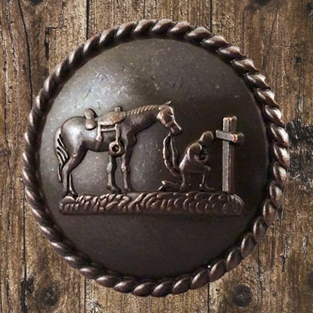 Western Cowboy at the Cross Cabinet Hardware Knob Drawer Pulls - Etsy