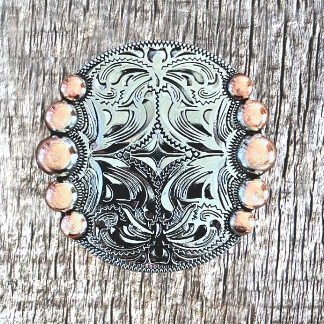 Five Berry Nickel Copped Finish 1 Inch Concho - Etsy