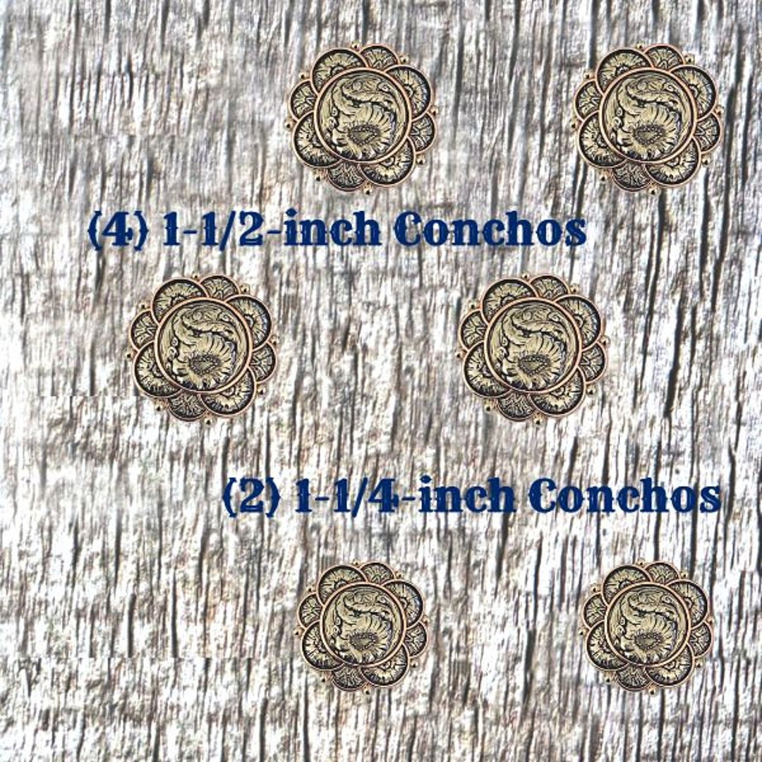 Ransom Rose Concho Saddle Set -2 - Etsy