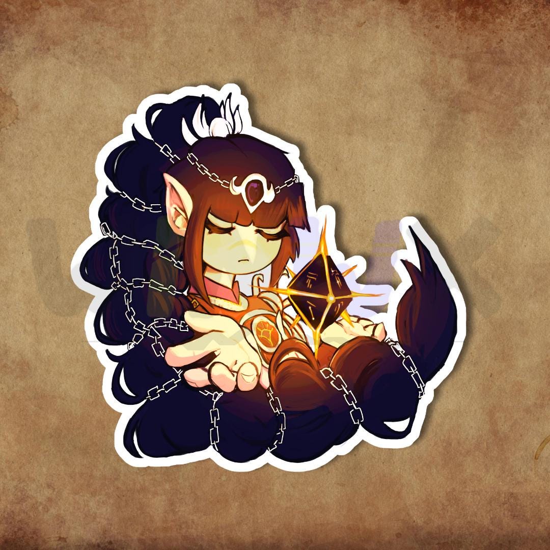 Shadowheart Chibi Art Sticker Ft. the Astral Prism 3in Vinyl - Etsy