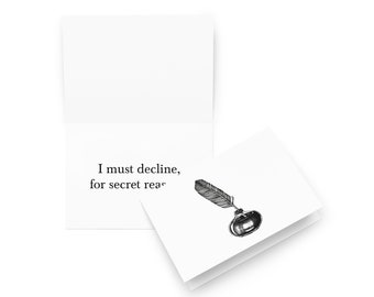 I Decline Card - Etsy