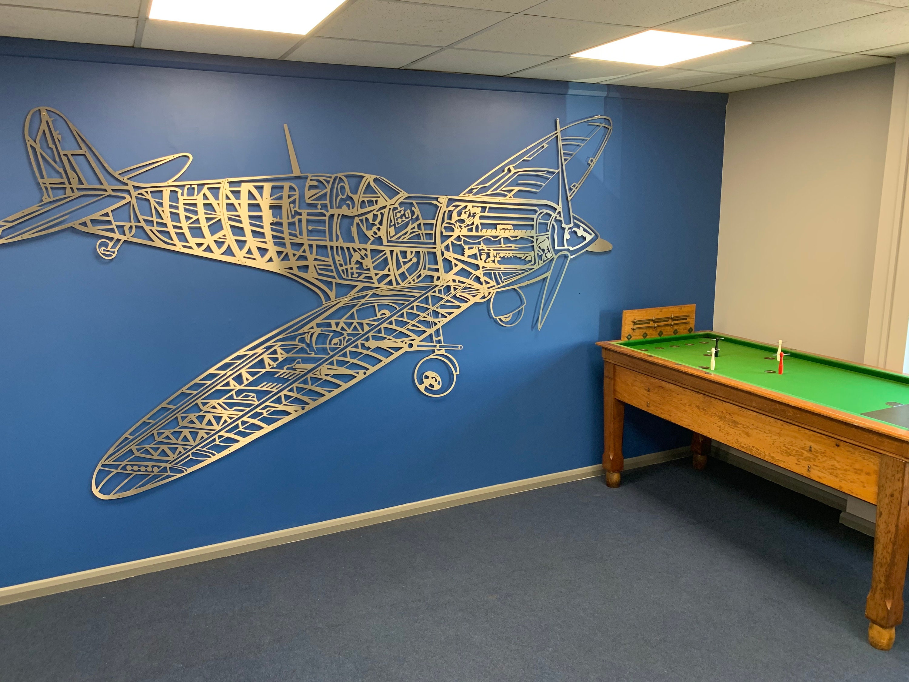 Stainless Steel Mechanical Spitfire Wall Art - Etsy UK