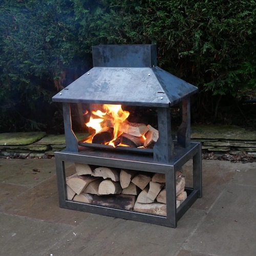 Fire Pit Grate Camp Fire Teepee Grate Steel Fire Grate - Etsy