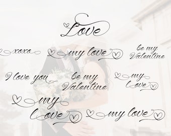 Love Text Overlay - Etsy