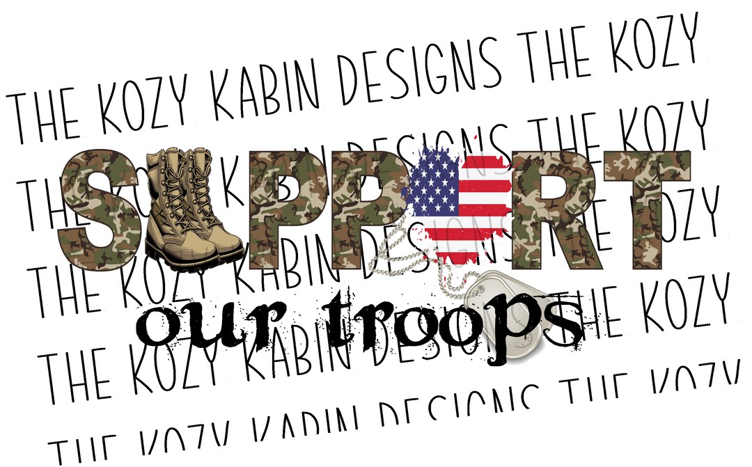 Support Our Troops PNG Instant Download Military Support Troops Support ...