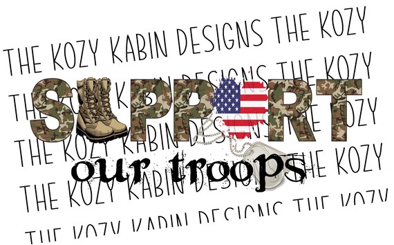 Support Our Troops PNG Instant Download Military Support | Etsy