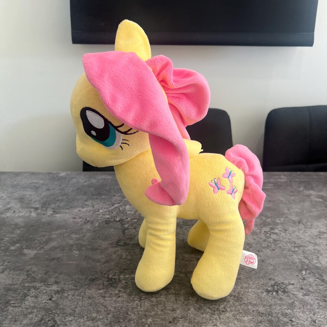 My Little Pony FLUTTERSHY Yellow Pink Butterflies 12" Soft Plush Toy ...