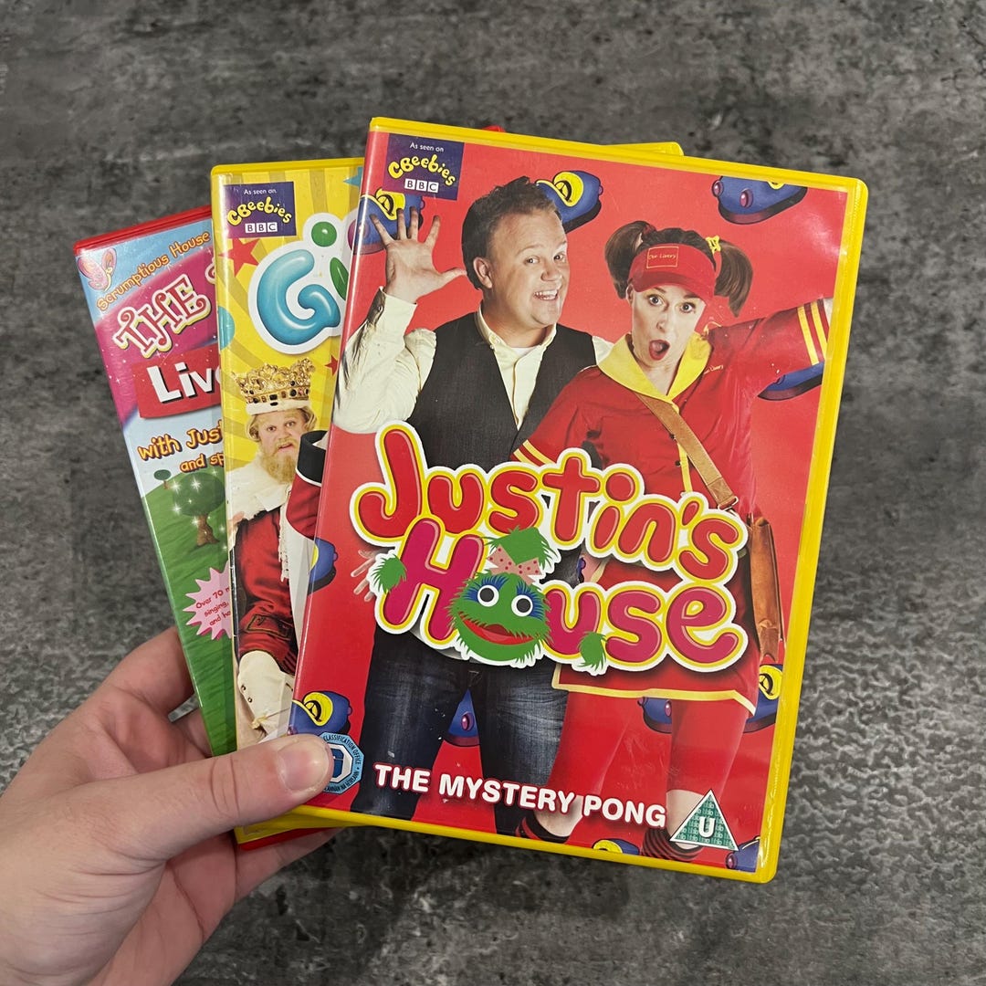 Cbeebies TV Shows DVD Films Y2K Vintage Retro Mr Tumble Justin’s House ...