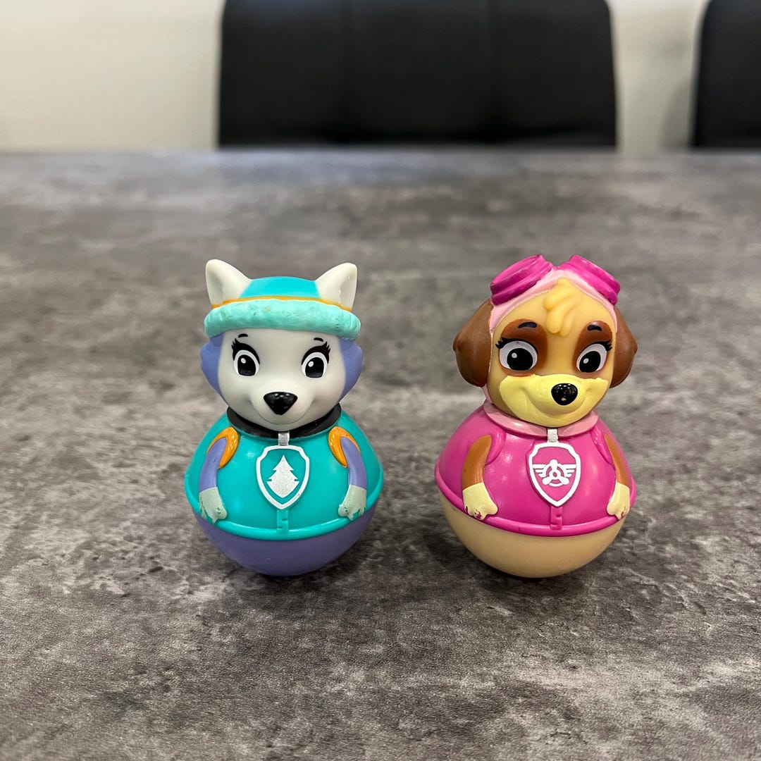 Paw Patrol Weebles Everest And Skye Figures Rare Spin Master Nickelodeon Toys Etsy
