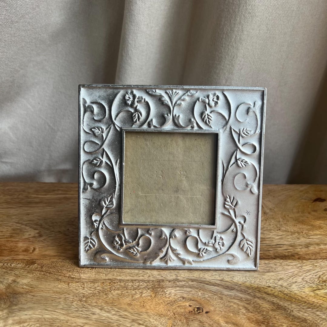 Vintage Ornate Metal Covered Photo Picture Frame Freestanding - Etsy