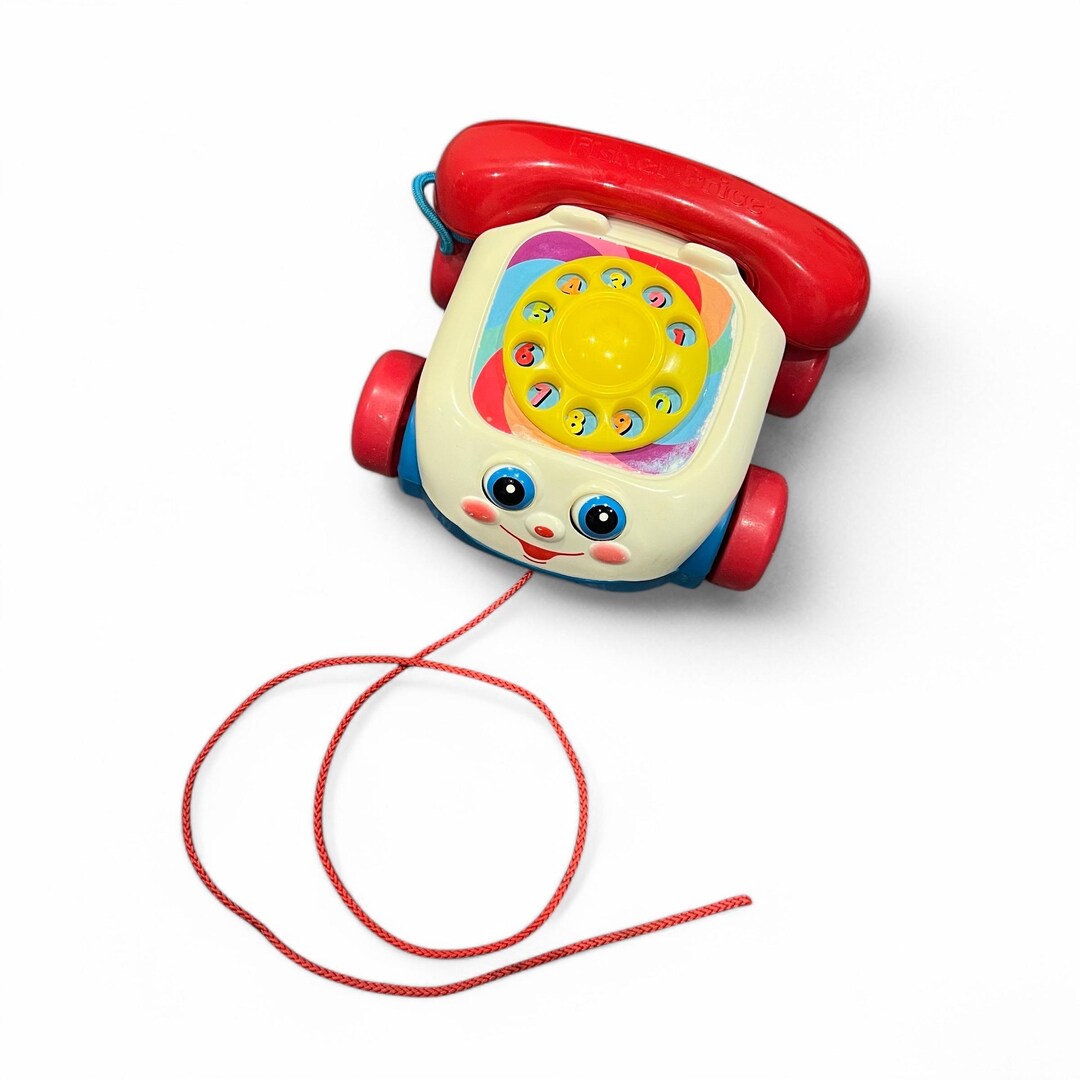 Vintage 2000 Mattel Fisher Price Chatter Phone Pull Along Toy Telephone ...
