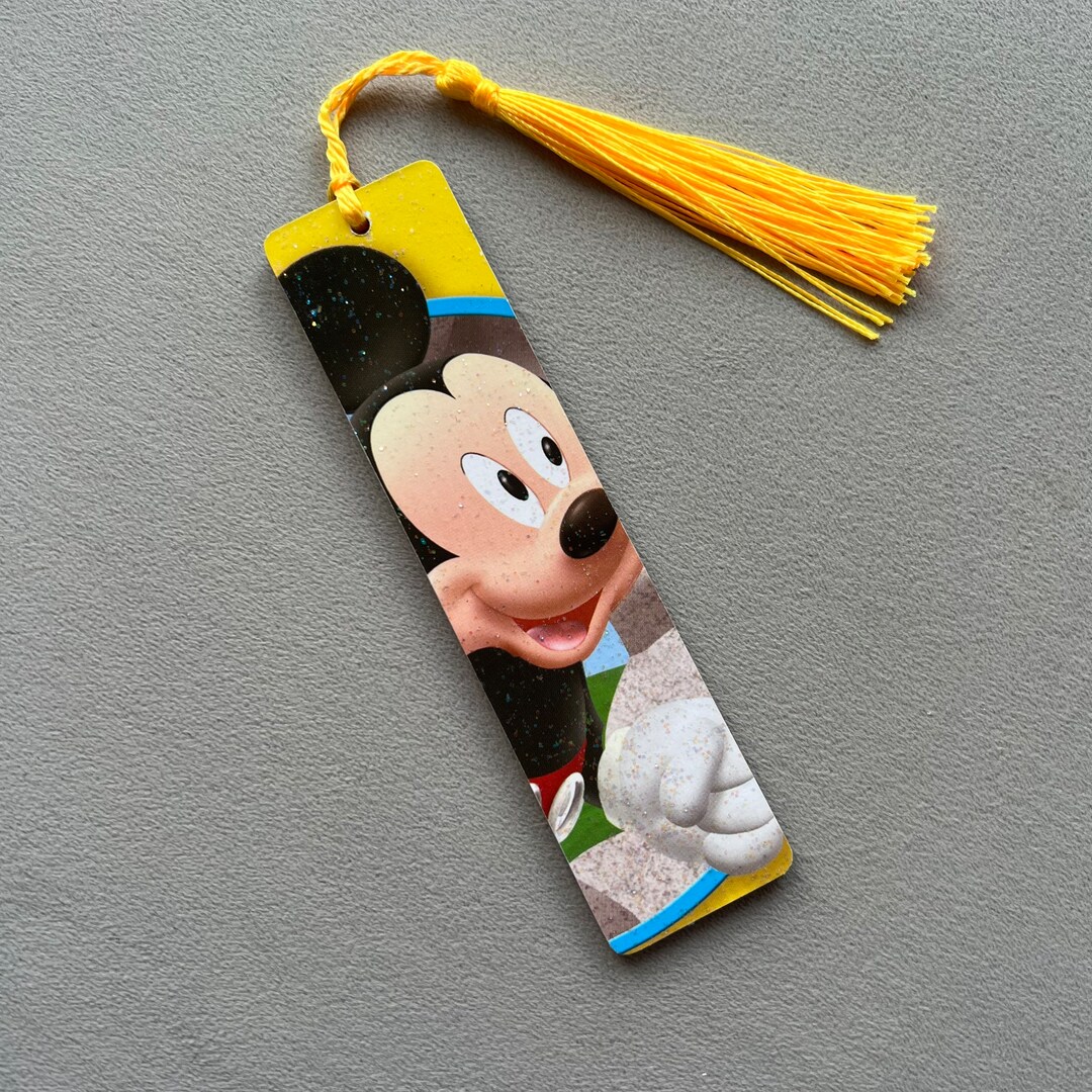 Upcycled Disney Book Mickey Mouse Wooden Bookmark Book Gift - Etsy