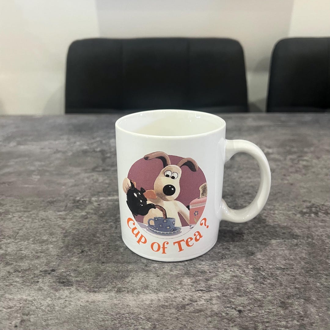1989 Rare Wallace & Gromit Cup of Tea Ceramic Coffee Tea Mug Cup ...
