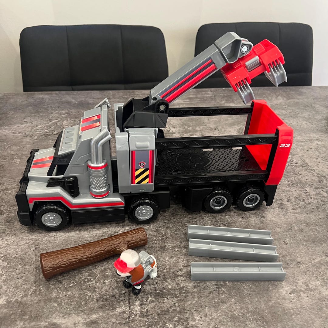 Paw Patrol Big Truck Al’s Deluxe Big Rig With Al Figure, Wood & 3 Beams ...