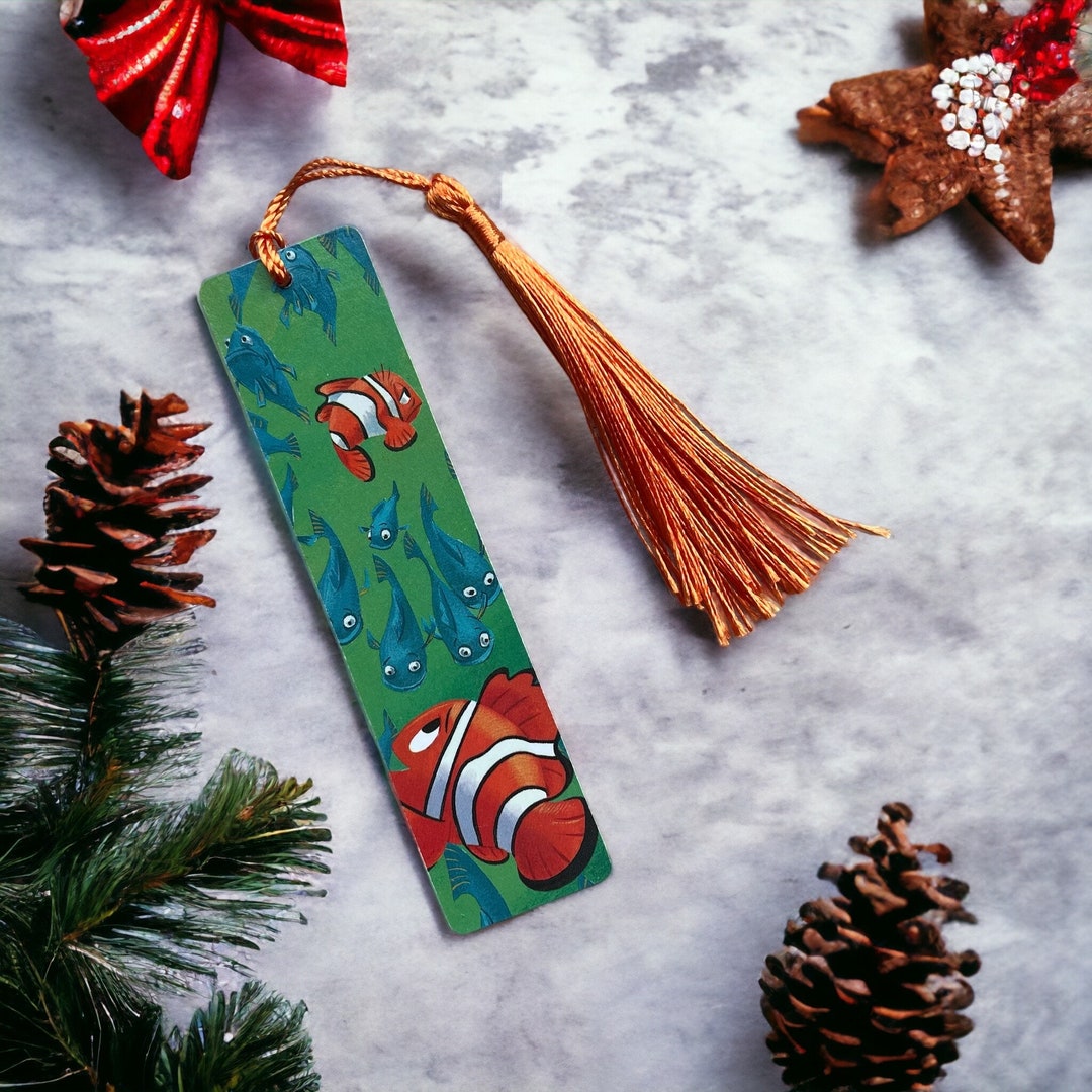 Upcycled Disney Book Finding Nemo Marlin Wooden Bookmark Book Christmas ...