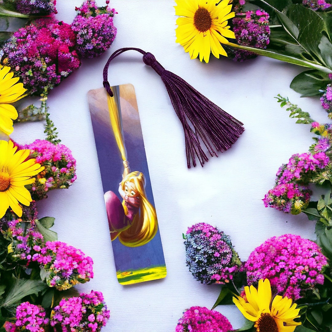 Upcycled Disney Book Tangled Wooden Bookmark Book Christmas Gift ...