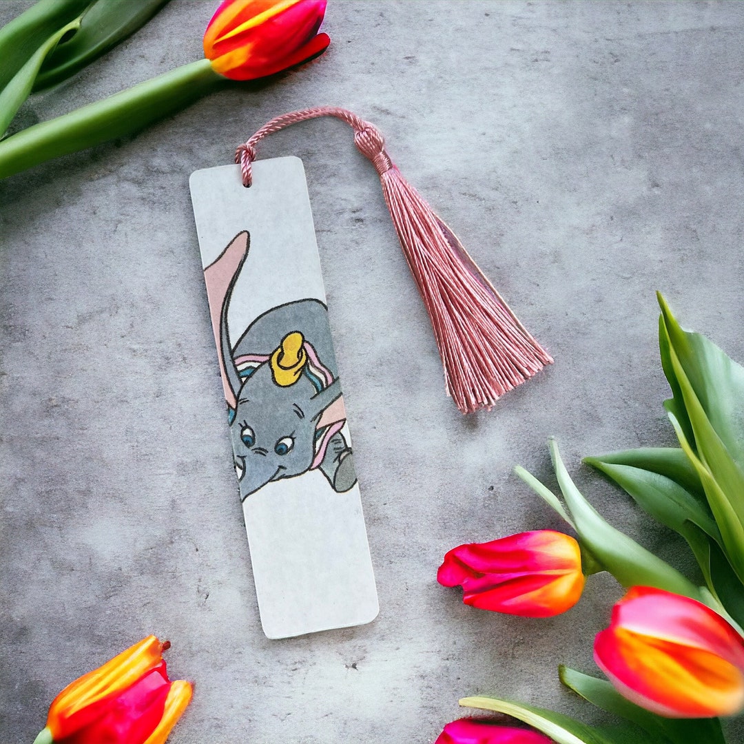 Upcycled Disney Book Dumbo Wooden Bookmark Book Christmas Gift Secret ...