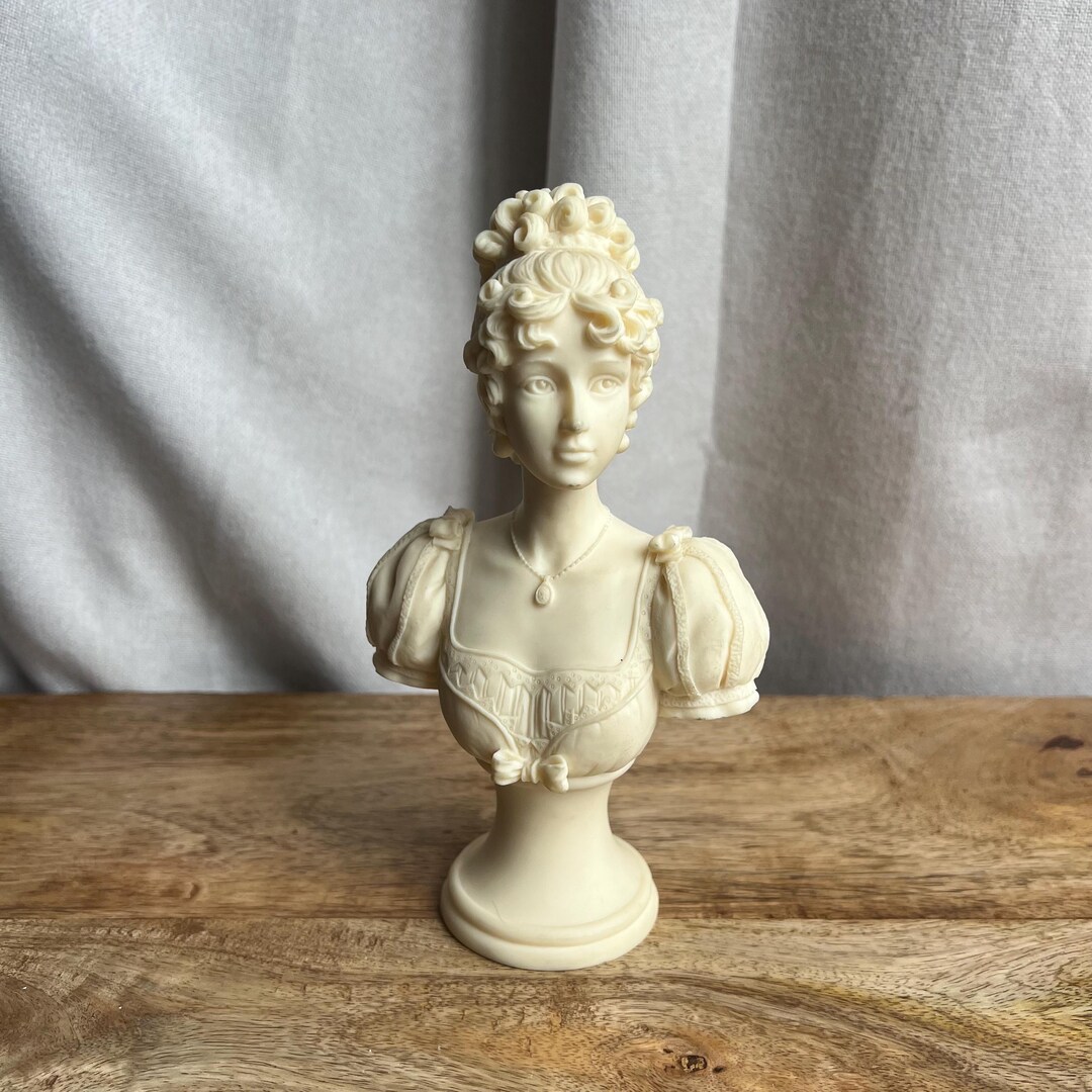 Vintage Edwardian Style Bust Young Lady Woman Mantle Piece Decorative ...
