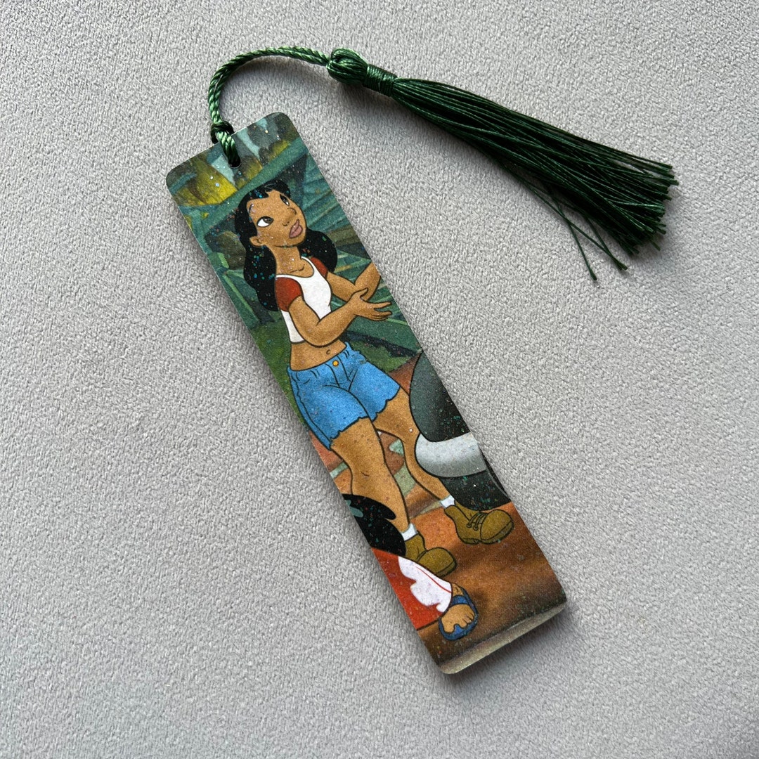Upcycled Disney Book Lilo and Stitch Nani Wooden Bookmark Book Gift - Etsy