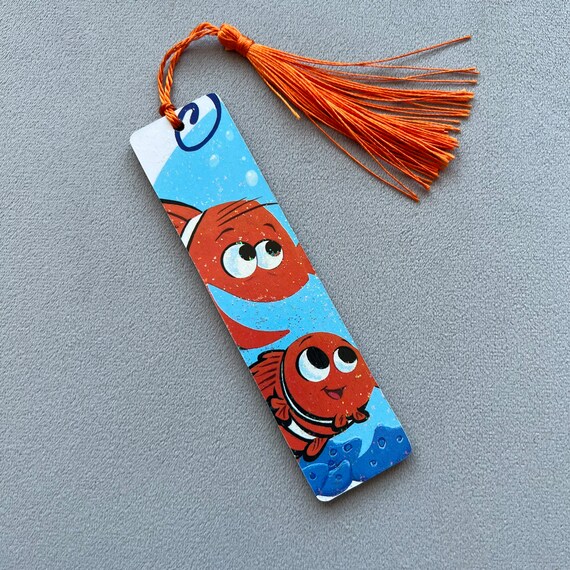 Upcycled Disney Book Finding Nemo Marlin Wooden Bookmark Book - Etsy