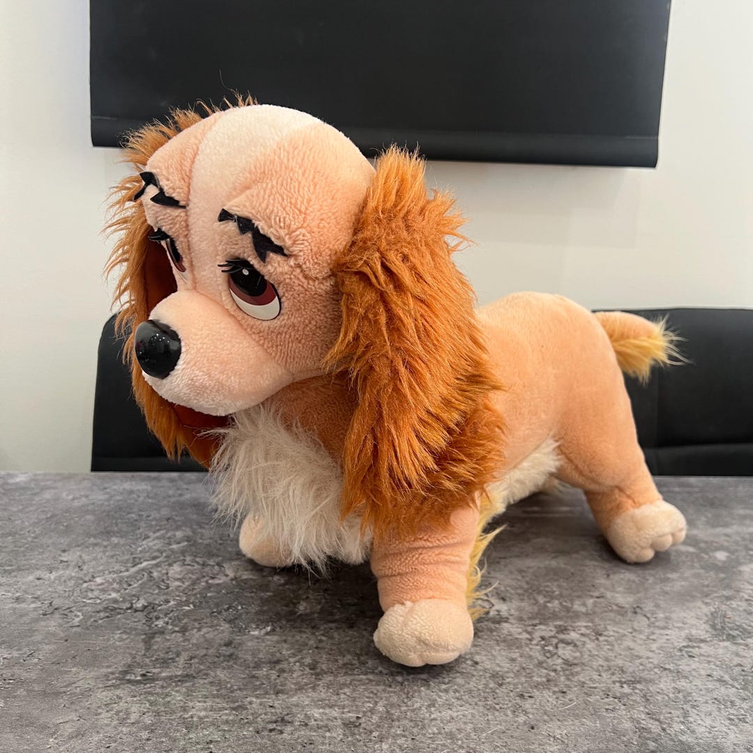 Vintage Disney Store Lady and the Tramp 17" Plush Dog Cocker Spaniel ...