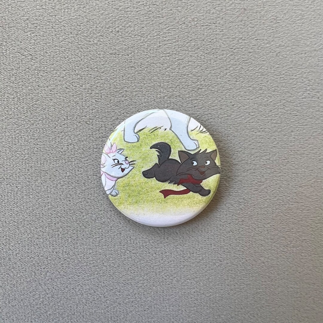 Upcycled Disney Book Button Badge Aristocats Marie Berlioz Accessory ...