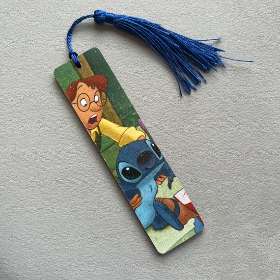 Upcycled Disney Book Lilo and Stitch Wooden Bookmark Book Gift - Etsy
