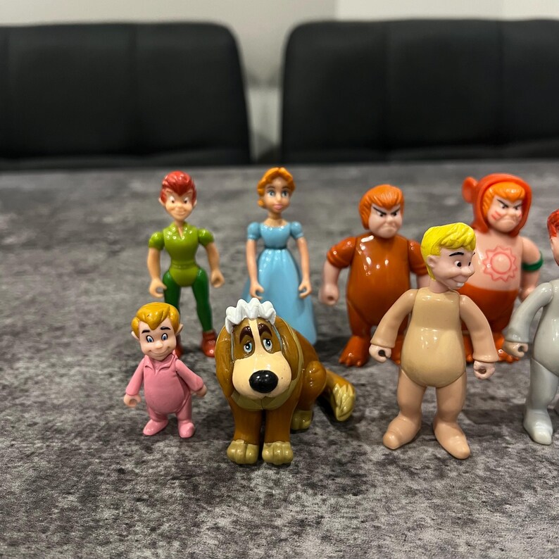 RARE Disney Famosa Peter Pan Figures - Peter, Wendy Michael & Nana Lost ...