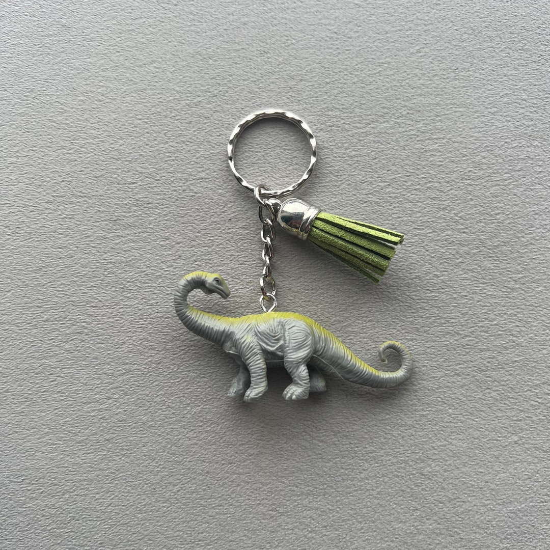 Upcycled Toy Figure Animal Dinosaur Keyring Key Chain Bag Tag Gift ...
