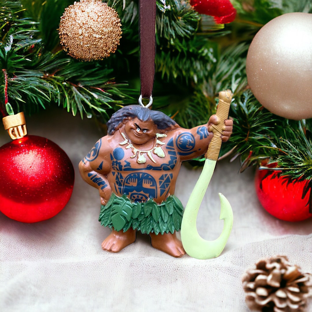 Disney Moana Maui Christmas Tree Decoration Ornament Bauble Toy Figure ...