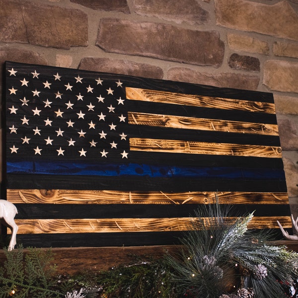 Wooden Police Flag - Etsy