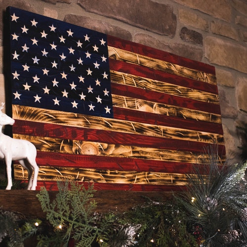Rustic Wood American Flag - Etsy