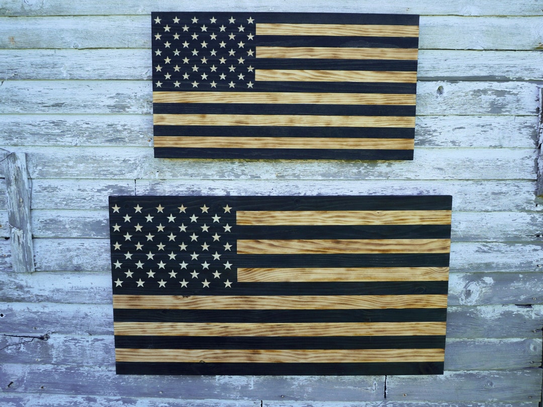 Wooden American Flag, Large Wood Flag, Small Wood Flag, Rustic Wood ...