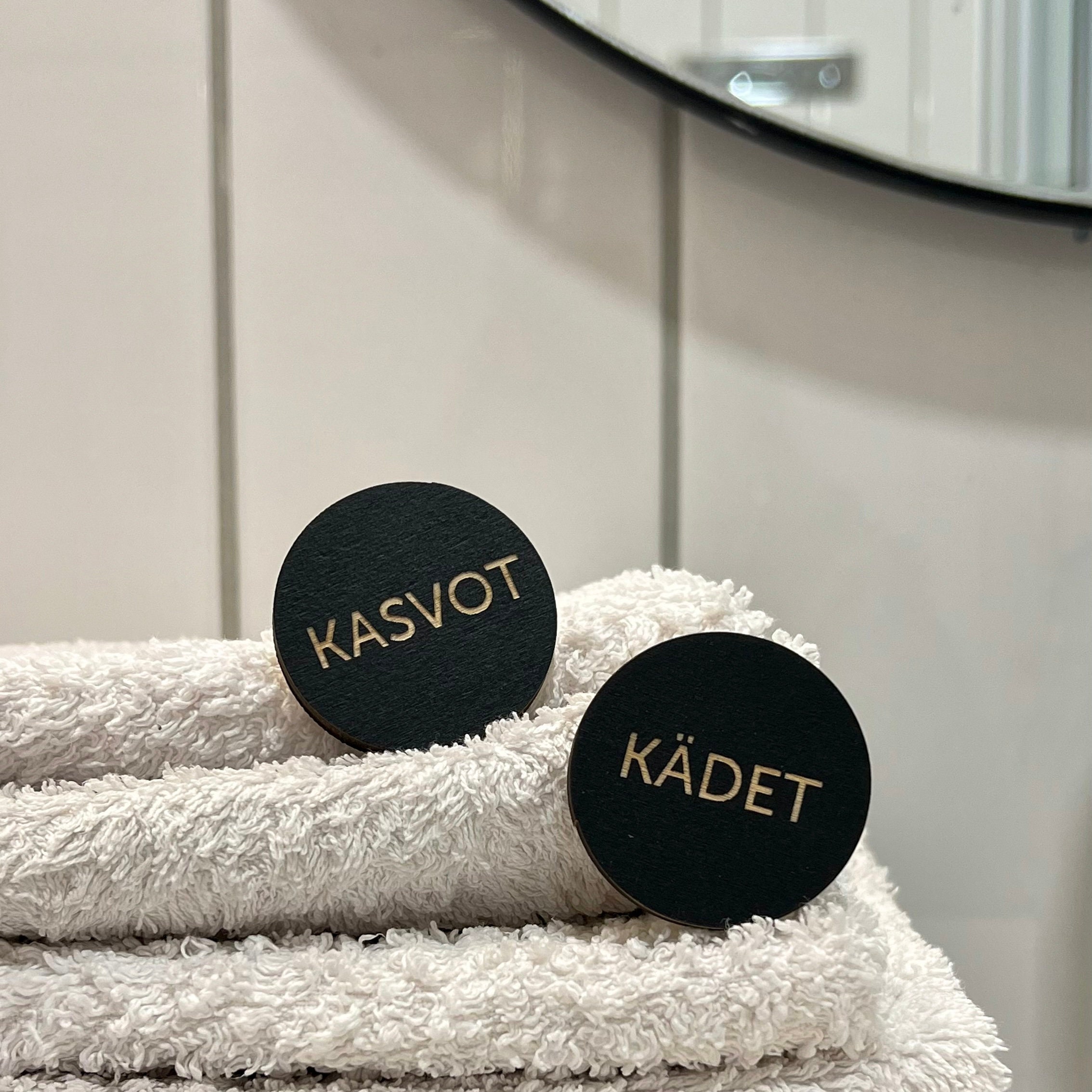 Personalized Bathroom Wooden Towel Sign: Custom Engraved Birch Plywood ...