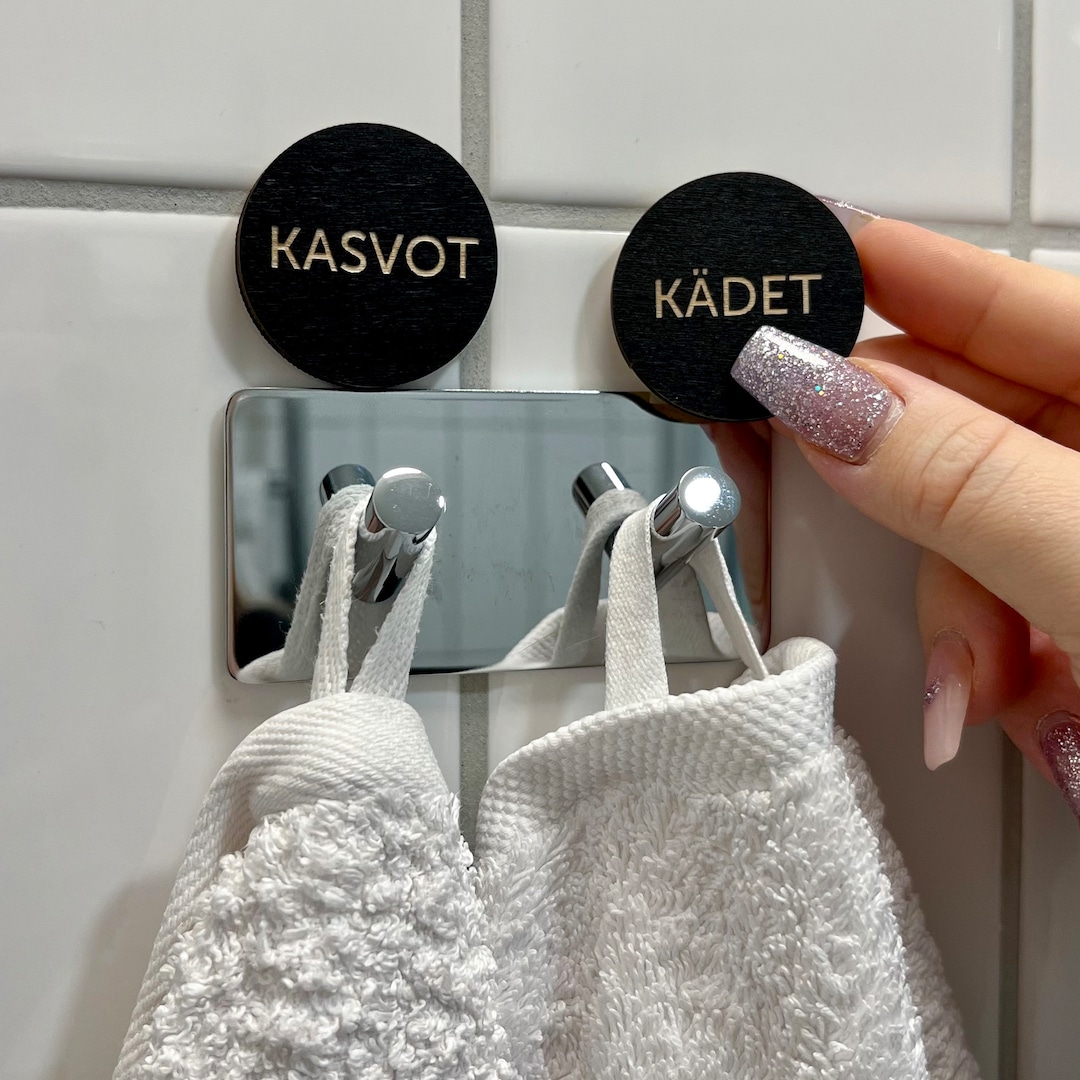 Personalized Bathroom Wooden Towel Sign: Custom Engraved Birch Plywood ...