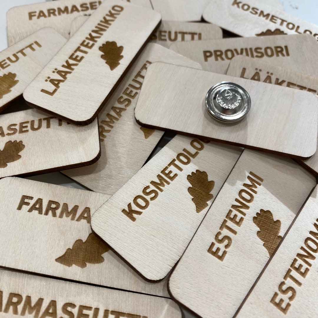 Personalized Wooden Magnet Name Tags With Strong Magnets, Personalised ...