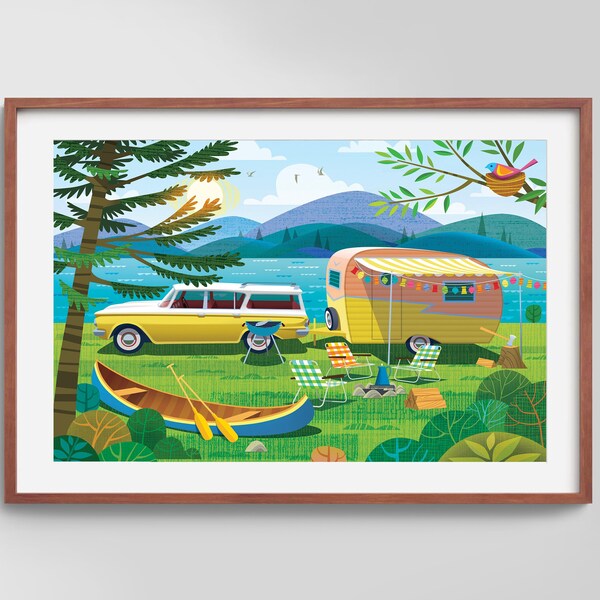 Vintage Camper Art - Etsy