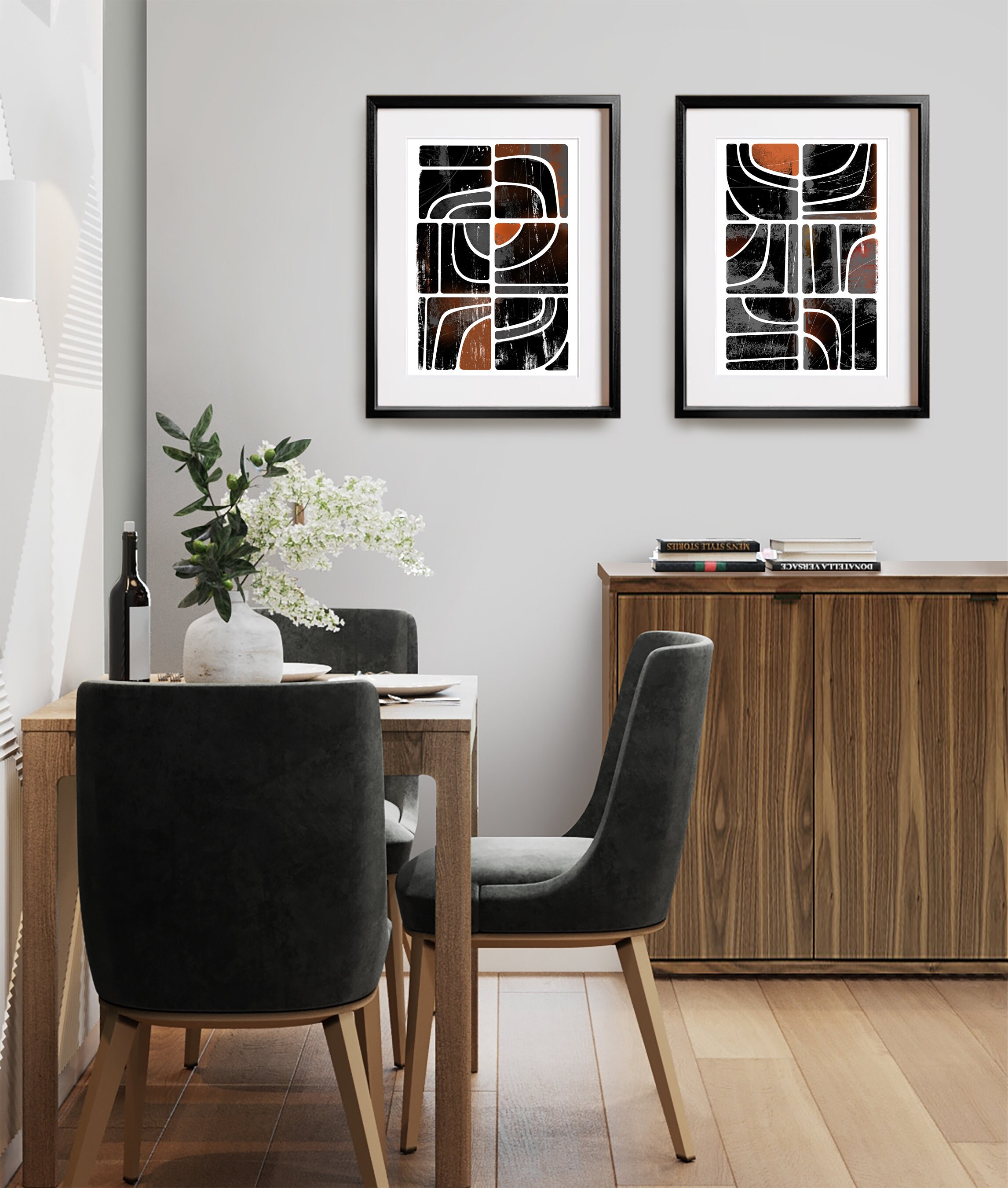 Mid Century Modern Wall Art Mid Century Art Print Mid | Etsy