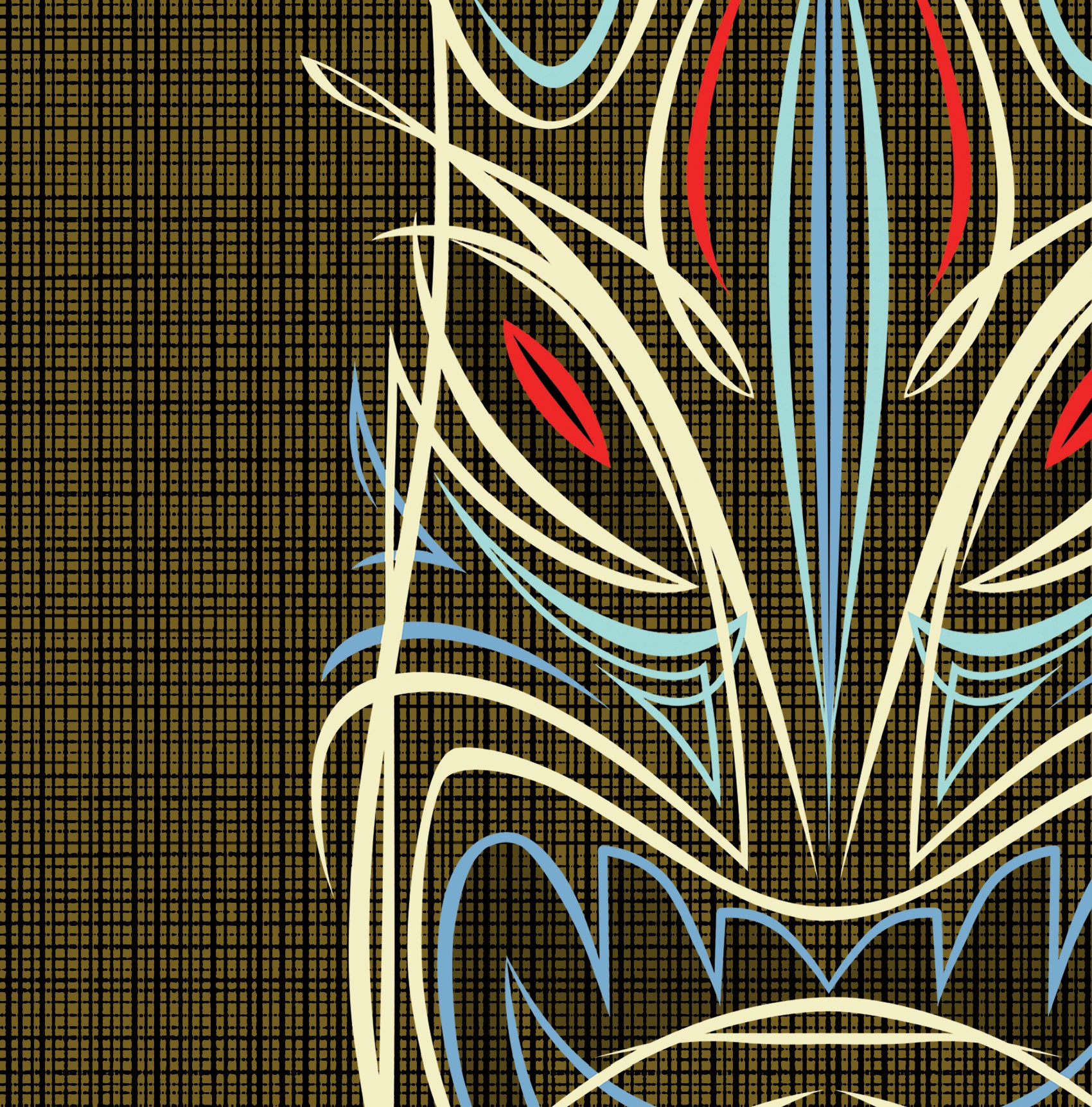 Tiki Wall Art Tiki Head Pinstripe Tiki Lounge Mid Century - Etsy