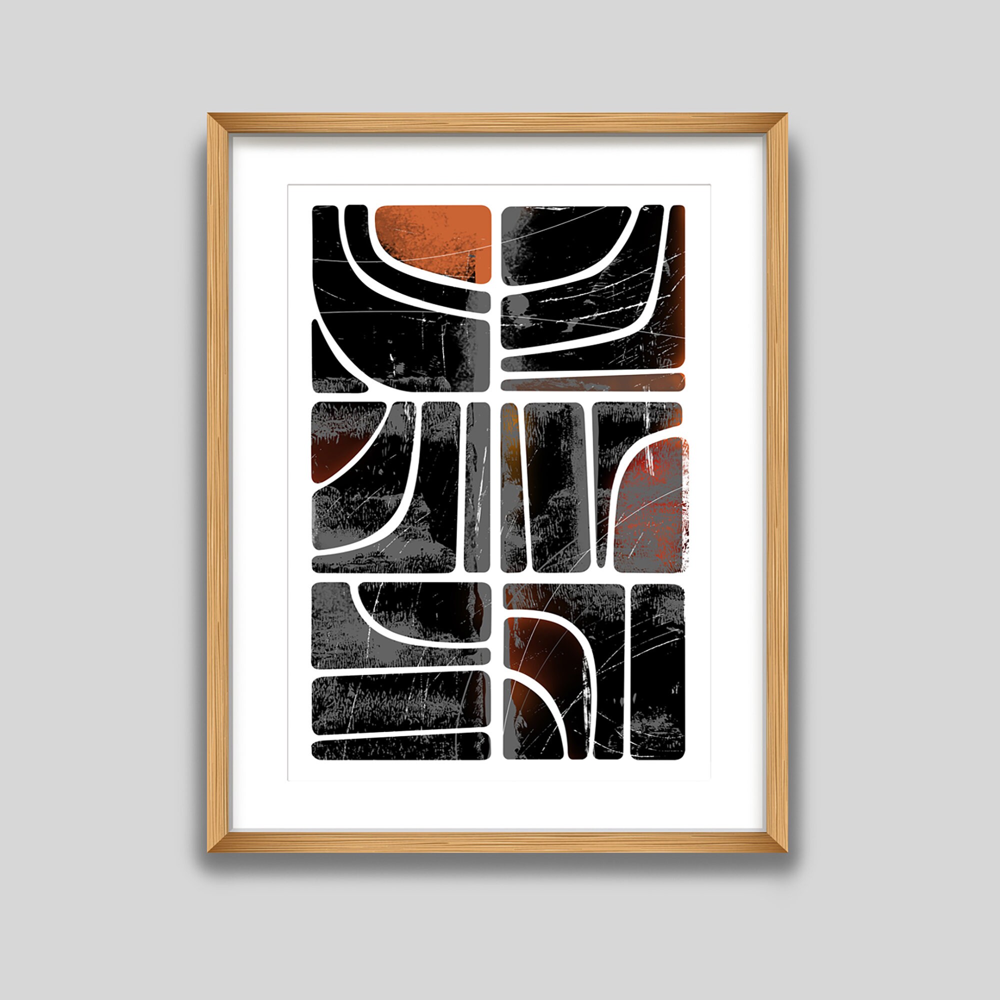 Mid Century Modern Art, Brutalist, Mid Century Art Print, Modernist ...