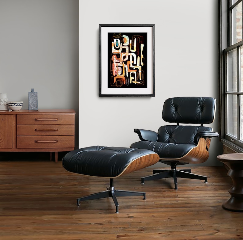 Mid Century Modern Art Modern Wall Art Eames Era Mid Century | Etsy