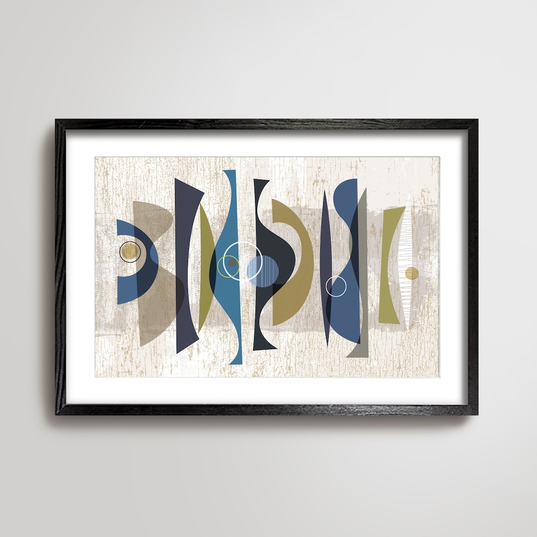 Mid Century Art Print, Mid Century Modern Wall Art. Atomic Art, Modern ...