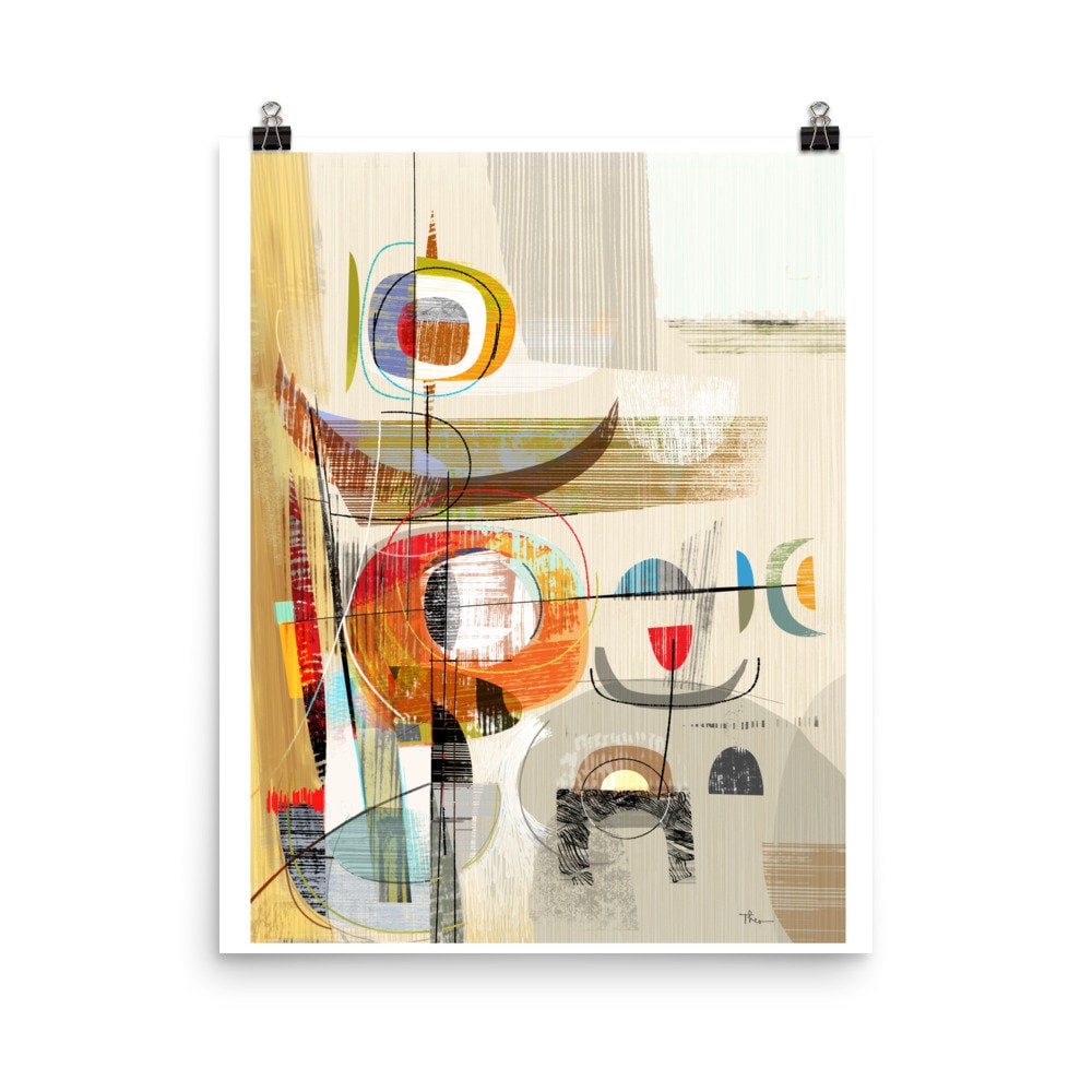 Mid Century Art Print Modernist Art Mid Mod Wall Art Mad - Etsy