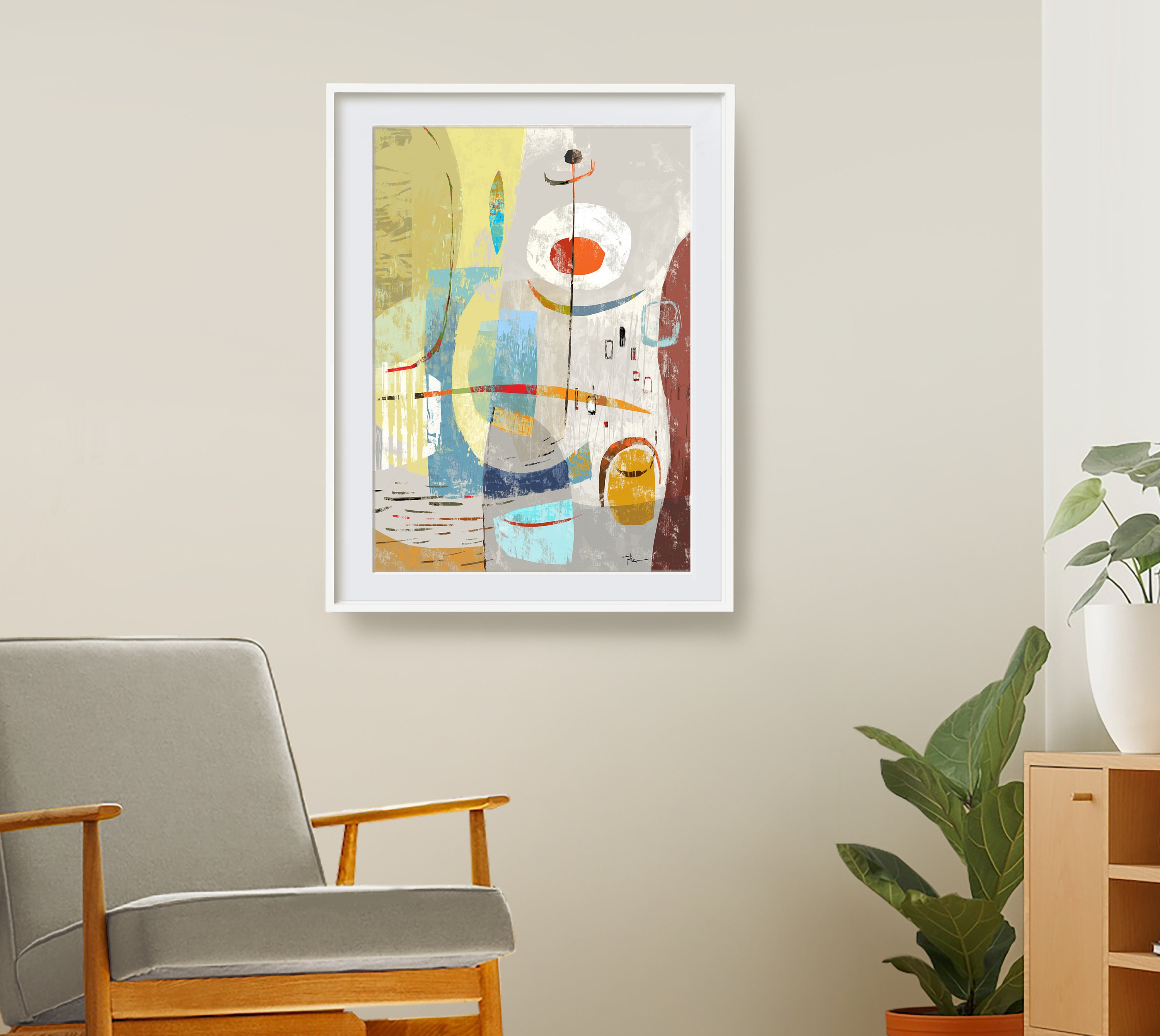 Mid Century Modern Wall Art Mid Century Art Mid Century - Etsy